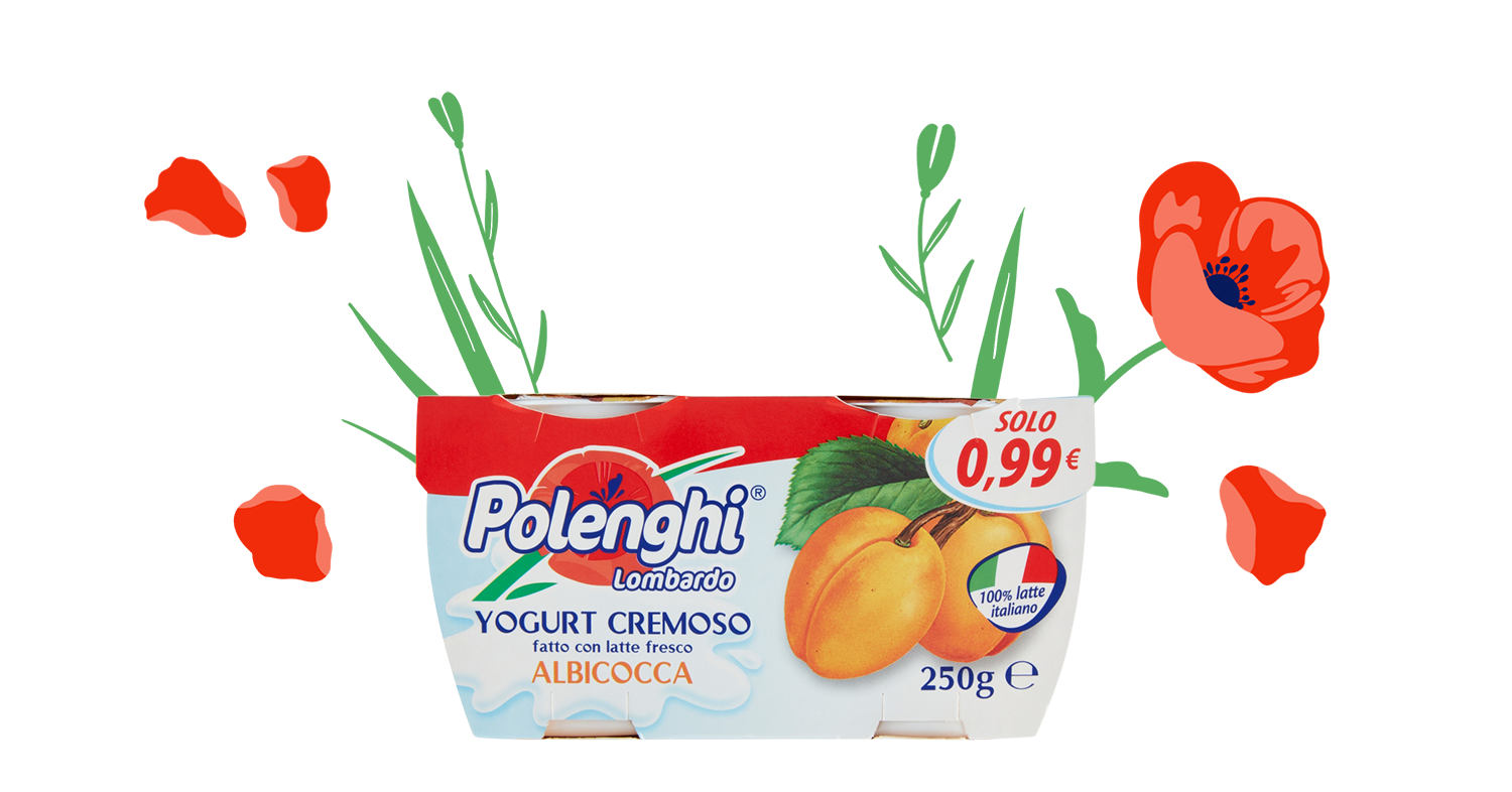 Whole Creamy Apricot Yogurt - Polenghi Lombardo